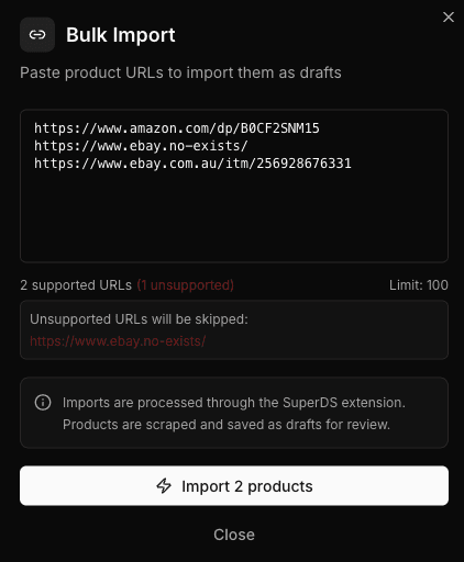 Bulk Import Products Guide | SuperDS