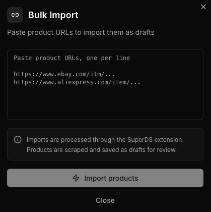 Bulk Import Products Guide | SuperDS